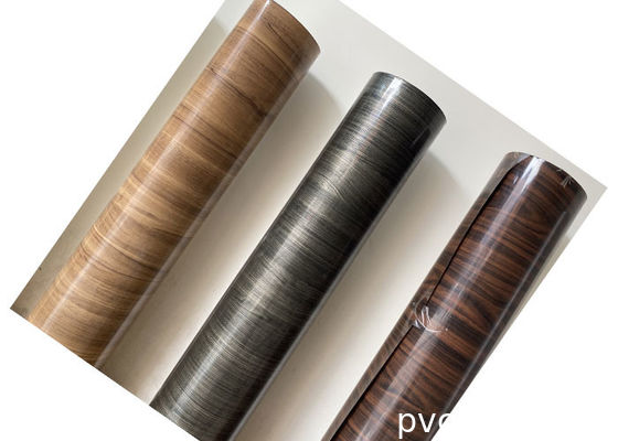 Solid Color 0.30mm Wood Grain Interior PVC Furniture Foil For Sideboard