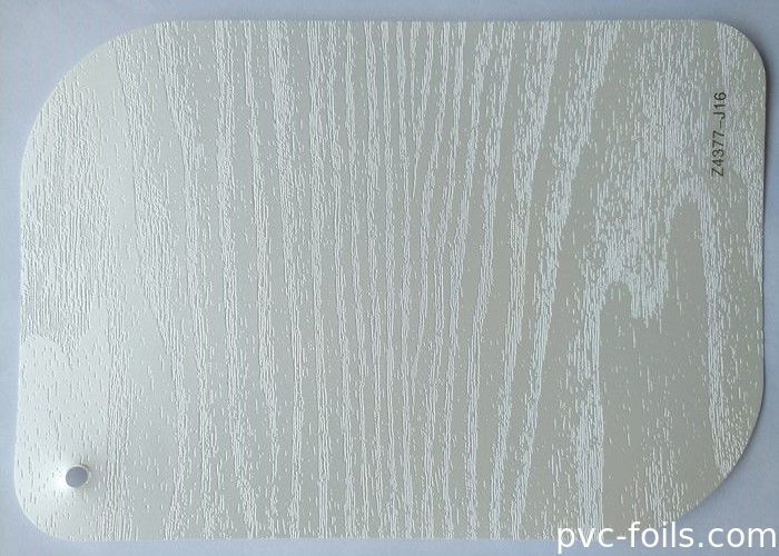 White Color Wood Texture PVC Membrane Foil For Furniture Surface Decoration