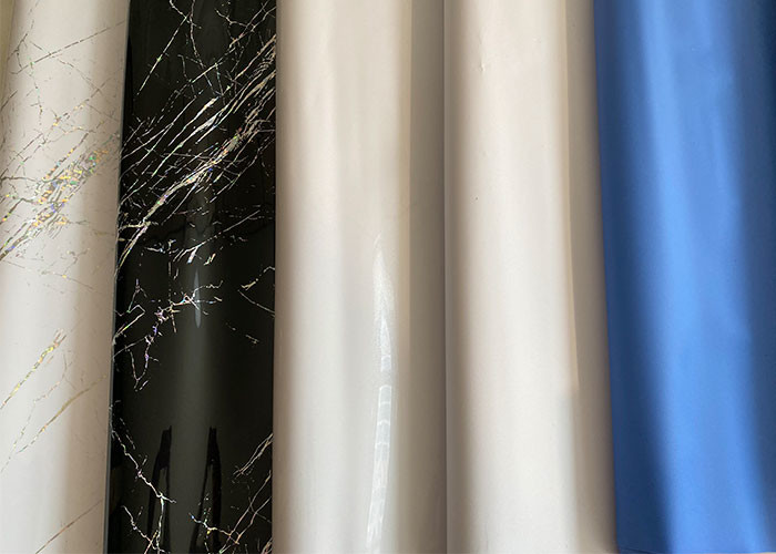 High Glossy 0.18mm PVC Furniture Foil Rolls For Interior Surface Decoration