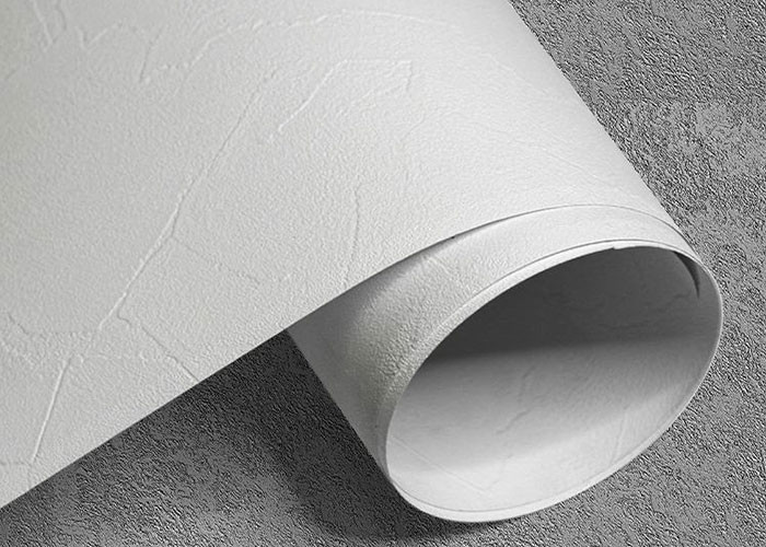 Embossed Pvc Self Adhesive Foil For Furniture Membrane Pressed White Matte
